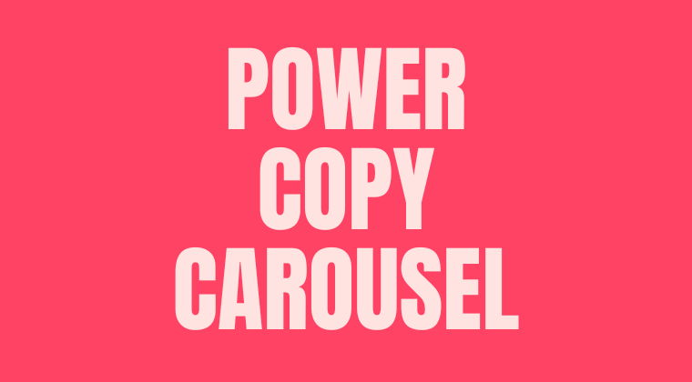 Power Carousel Masterclass - Crea Caroselli Instagram professionali